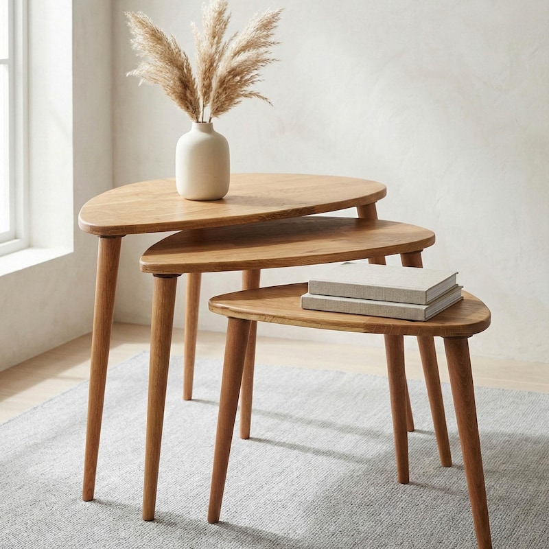 Nesting Wood End Tables - Etsy