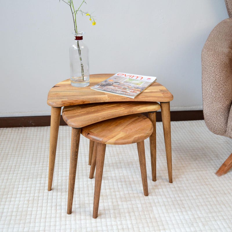 Oak Bedside Table Solid - Etsy
