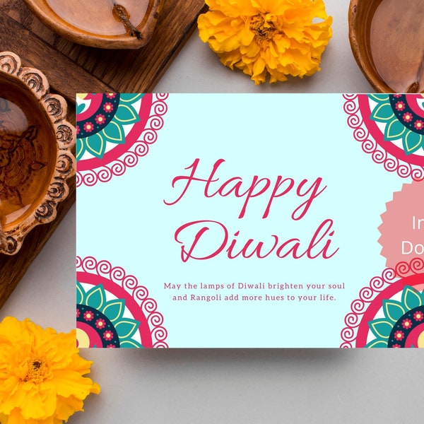 Diwali Card - Etsy