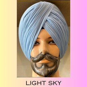 Sikh Turban Fabric Pastel Colour Shadesfull Voile and Rubiamedium/half ...