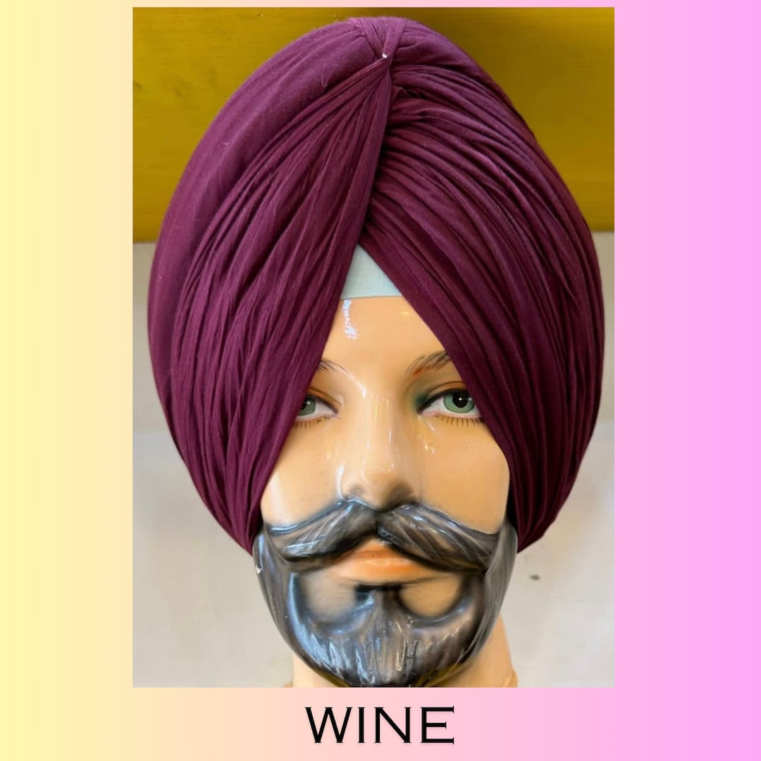 Sikh Turban Fabric Dark Colour Shadesfull Voile and Rubiamedium/half ...