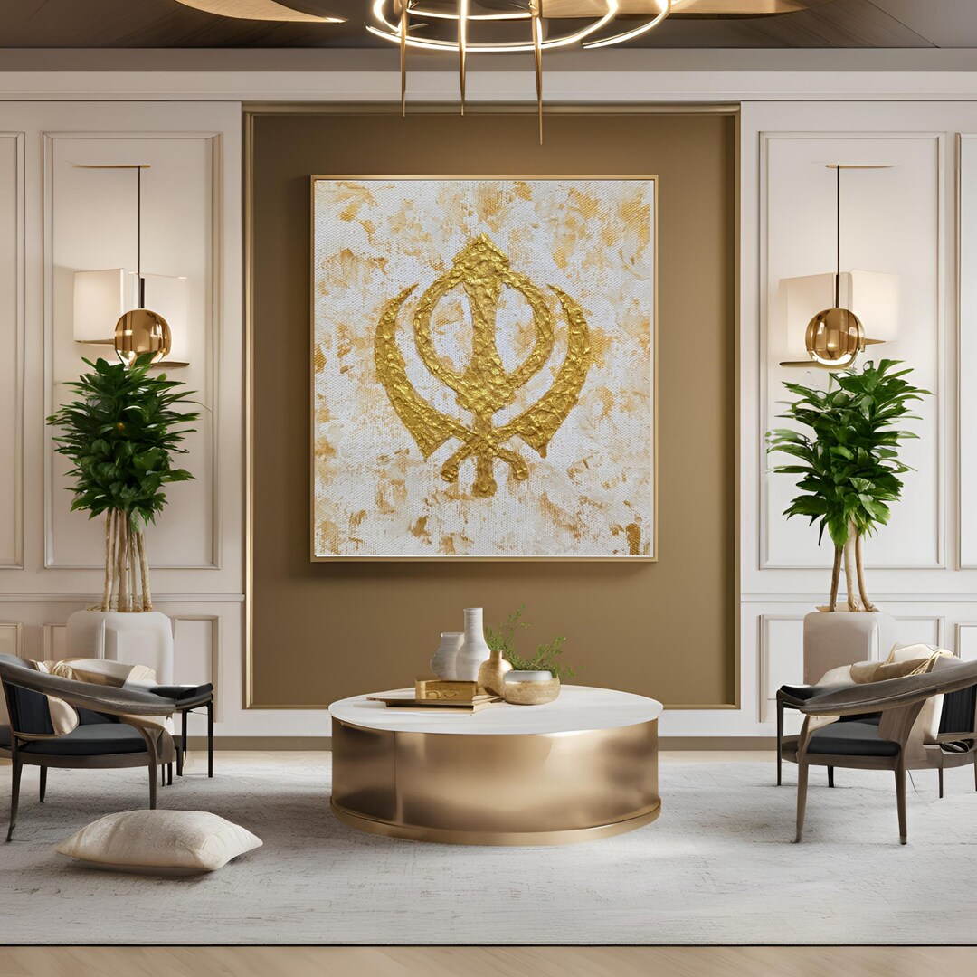 KHANDA Punjabi Art, Sikh Art, Sikhism Painting, Gurudwara Art, Guru ...