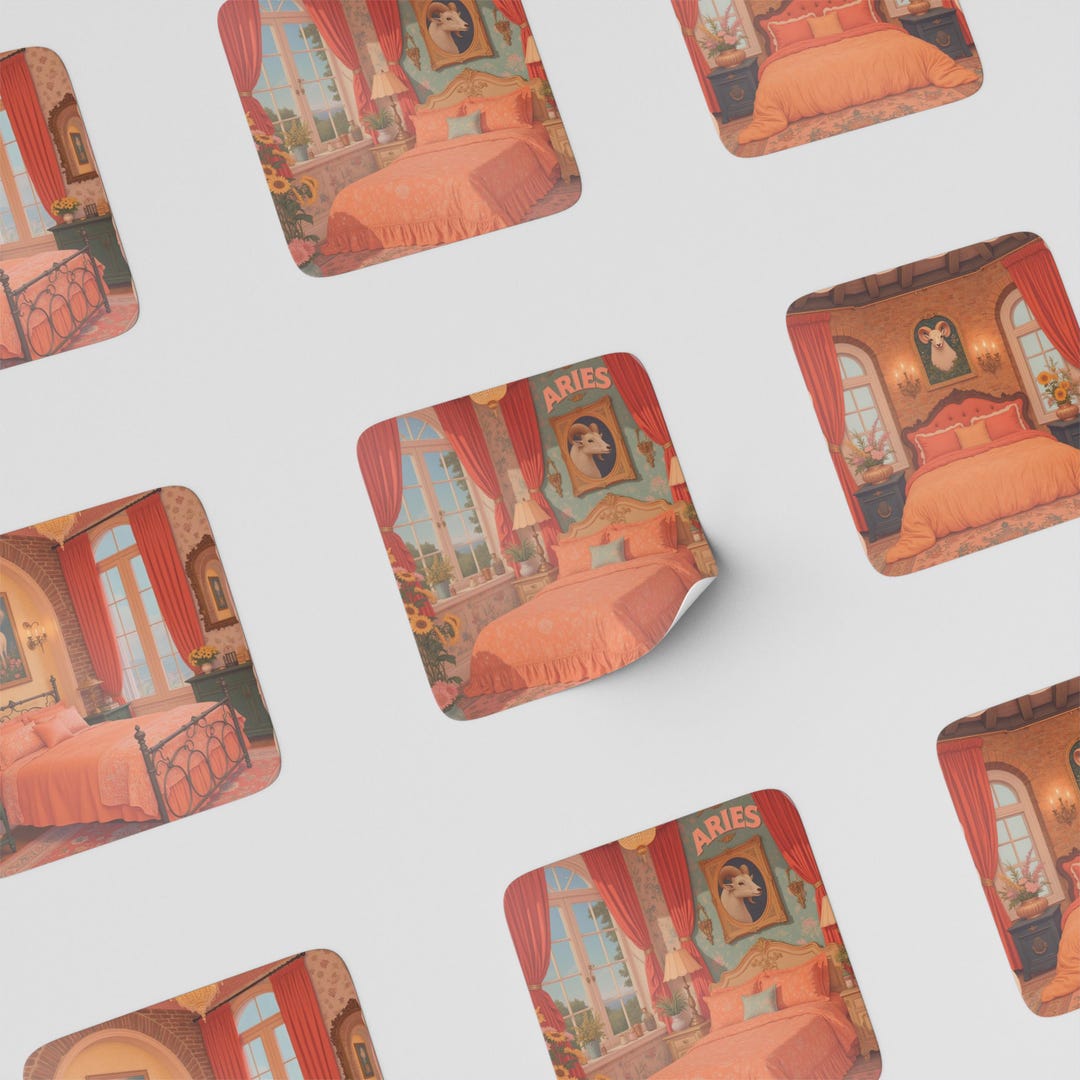Luxurious Aries Bedroom Sanctuary Art | Fiery Ram Decor | Cozy Astrology Vibes | Perfect for ...
