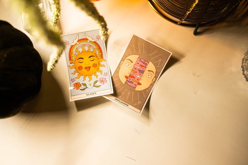 Mini Celestial Tarot Sticker Set, Spirituality & Personal Growth Development Positive Stickers ...