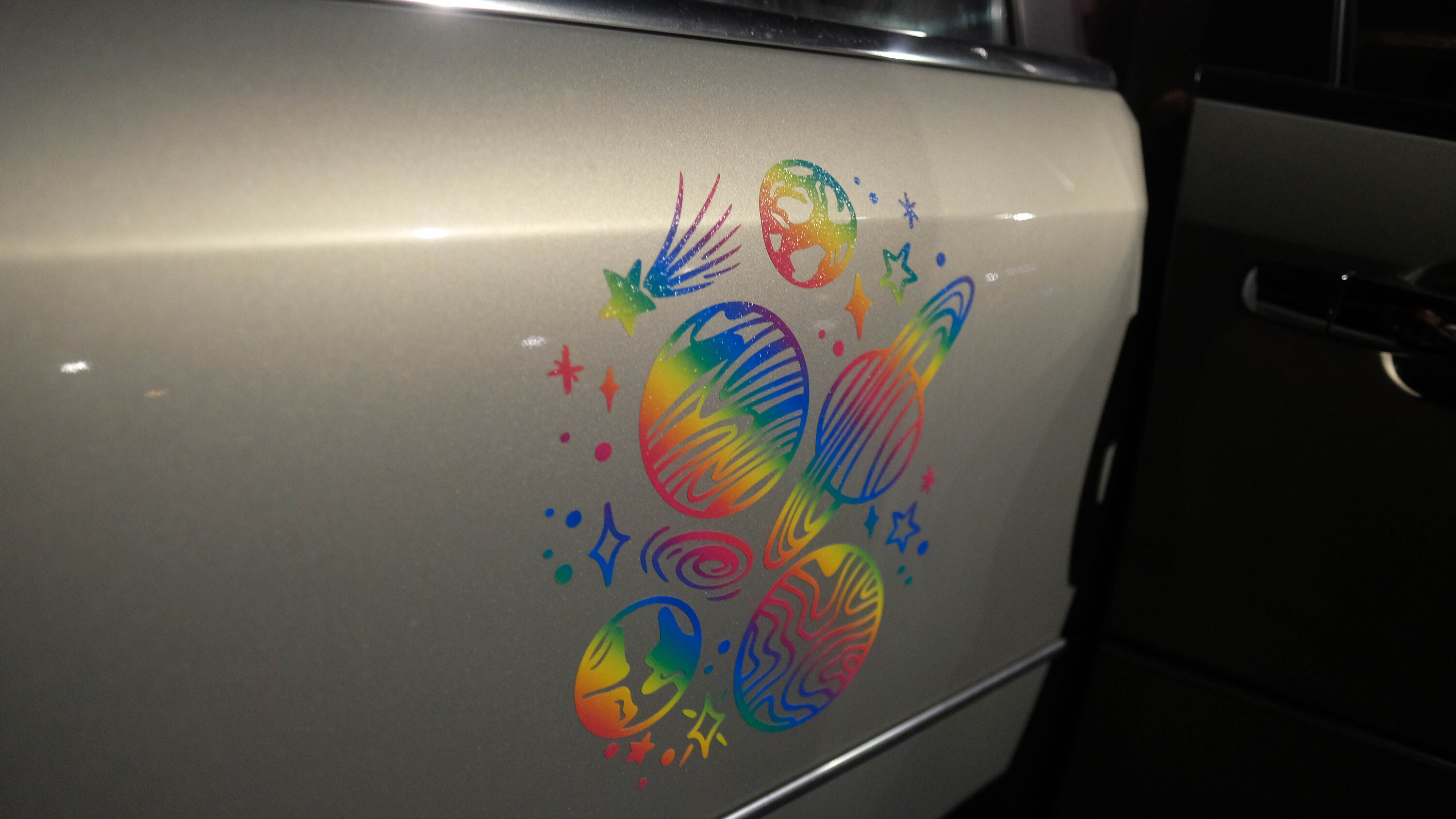 Rainbow Cosmic Burst Wall/car Decal Embrace the Vibrant - Etsy