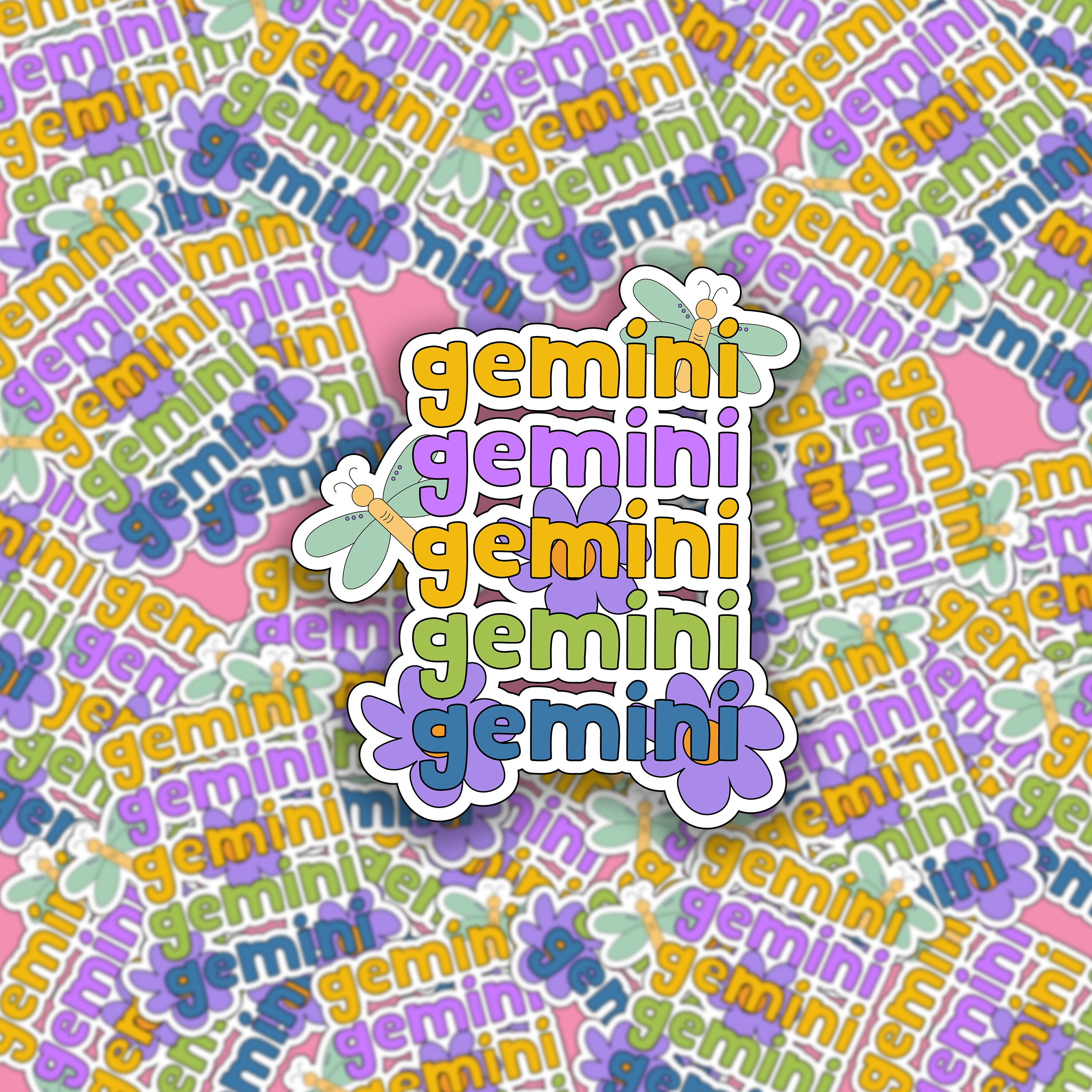 Gemini Zodiac Sticker Set 3-pack Astrological Decals - Etsy