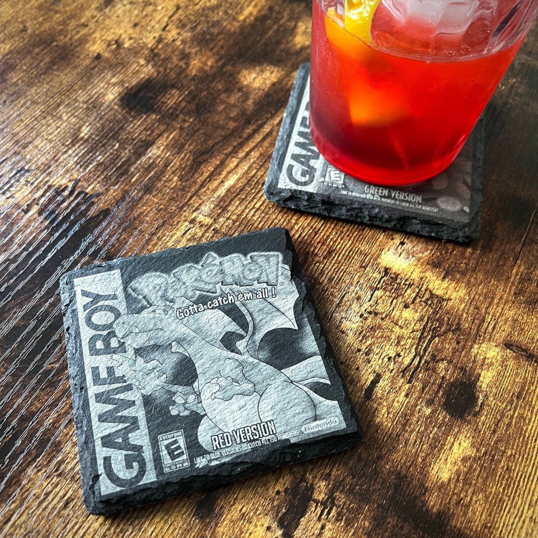 Custom Cork or Slate - Pokemon Game Cover Coasters - Etsy