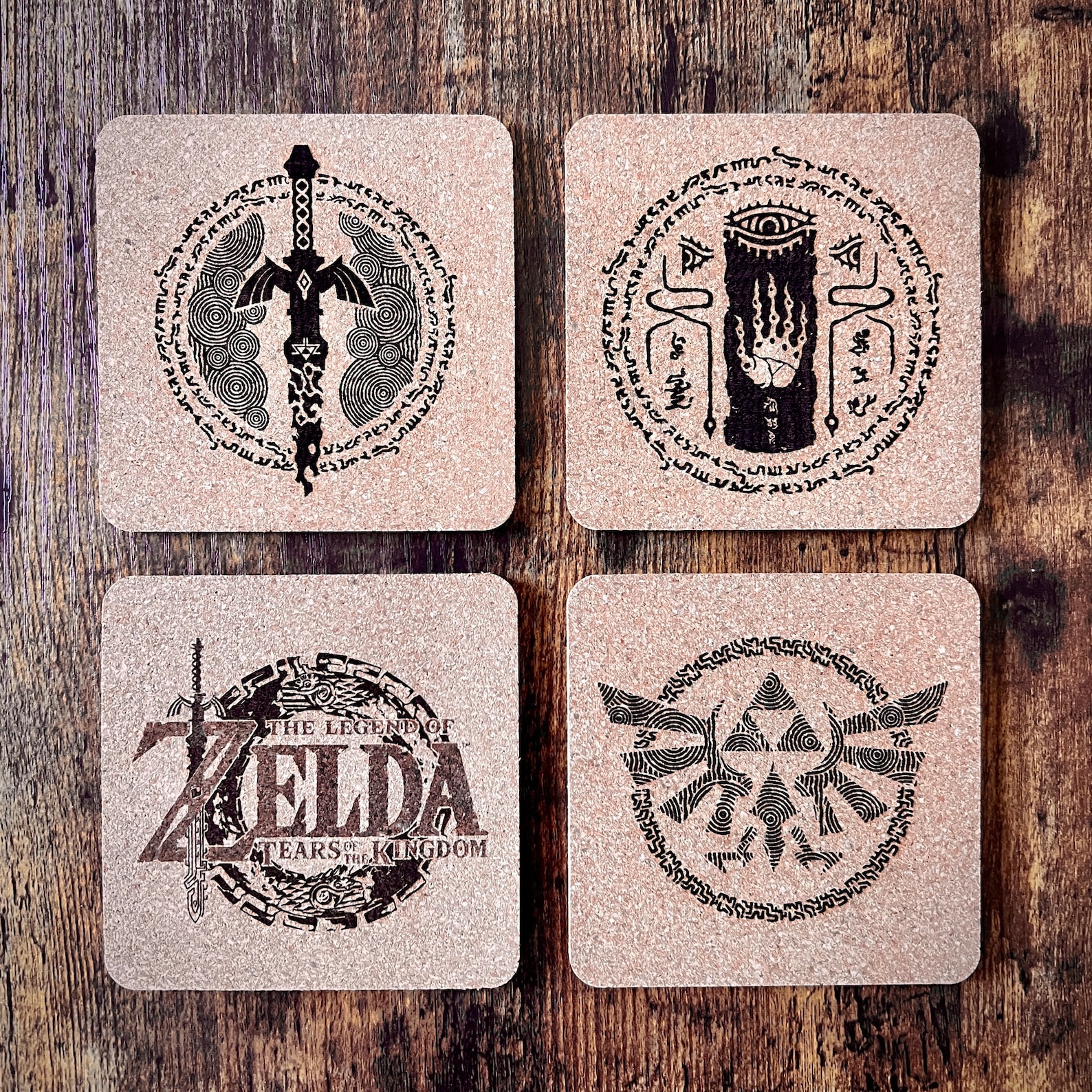Custom Cork Zelda Tears of the Kingdom Coasters - Etsy