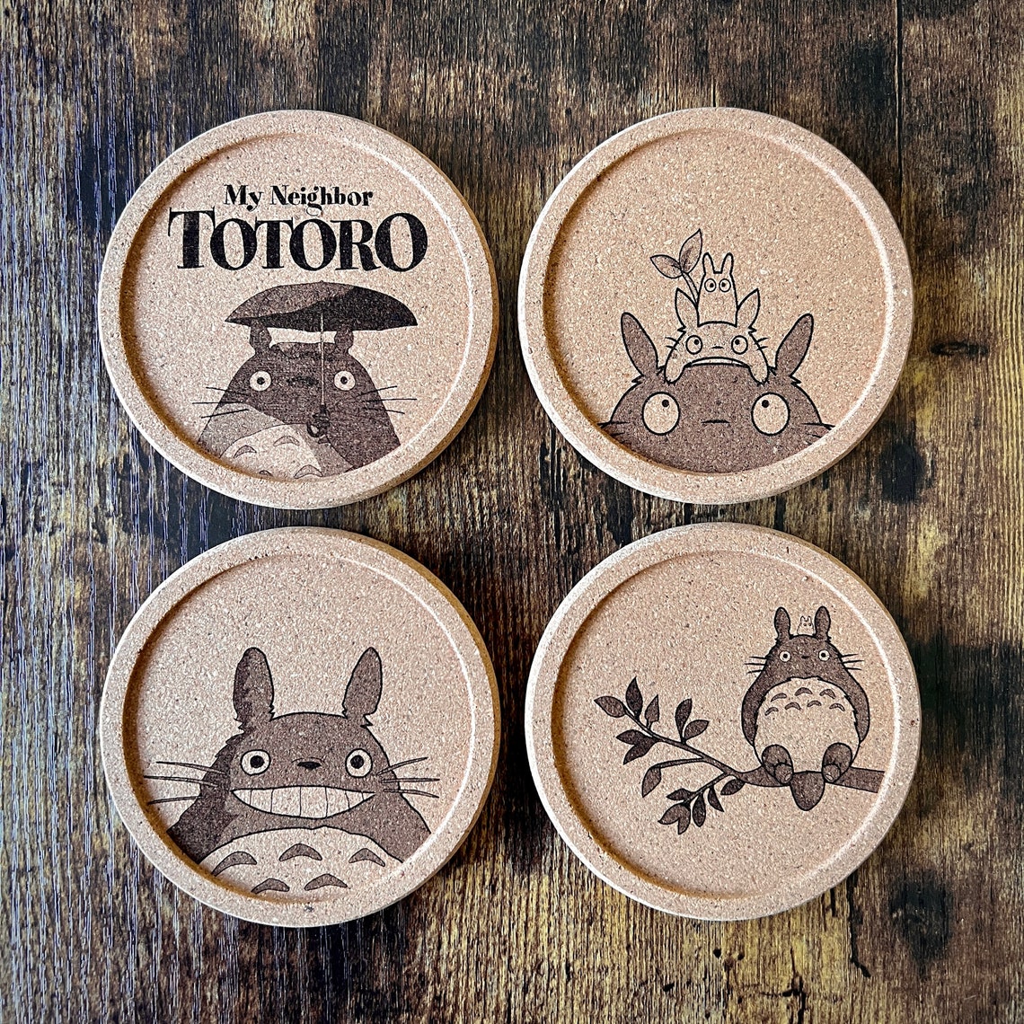 Custom Cork Totoro Anime Coasters - Etsy