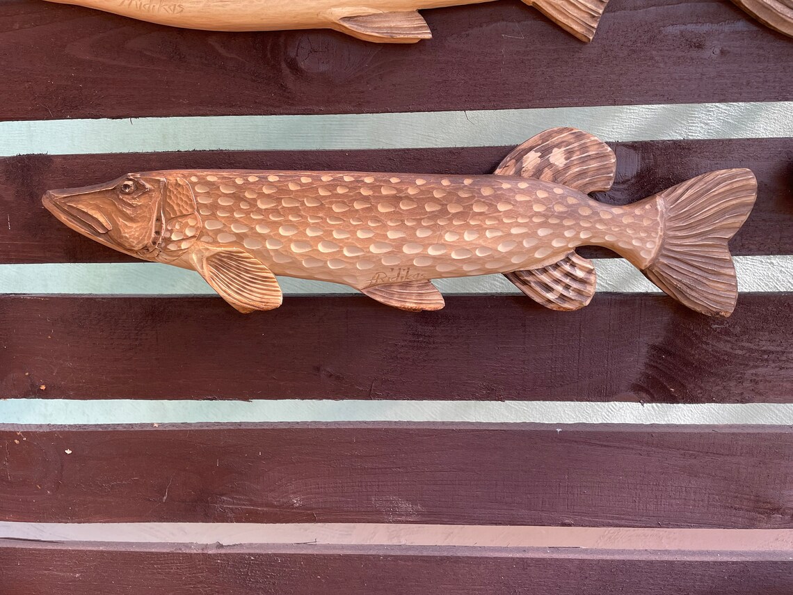 Wood Carved Fish Pictures Wall Decoration Perfect Gift - Etsy