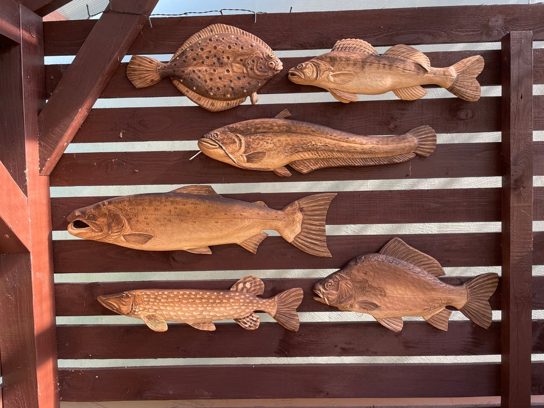 Wood Carved Fish Pictures - Wall Decoration - Perfect Gift - Etsy