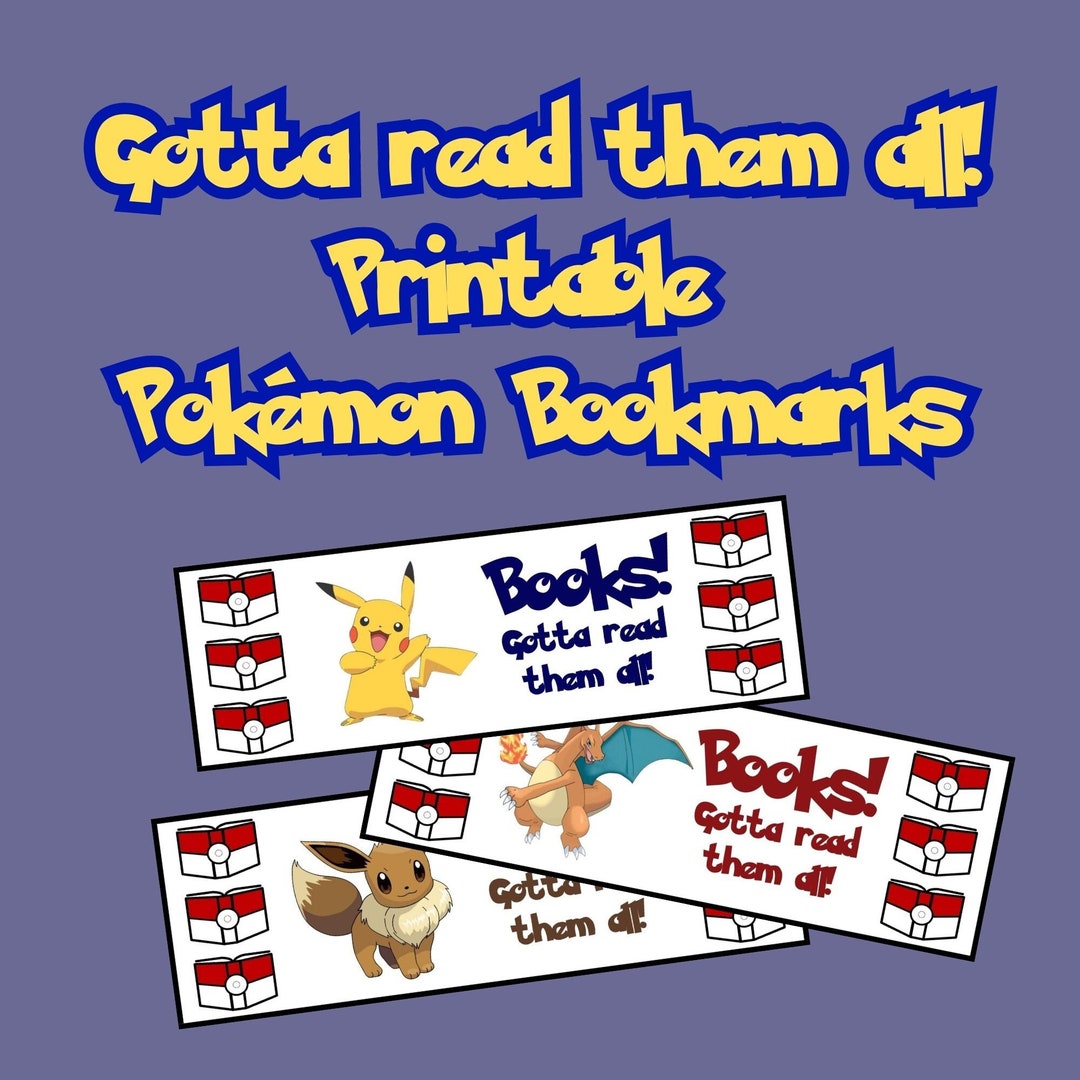 Pokemon Printable Bookmarks Featuring Pikachu, Charizard, Mewtwo, and ...