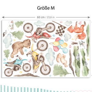 Motorcycle Wall Sticker Set, Children's Room Wall Decal, Dirt Bike ...