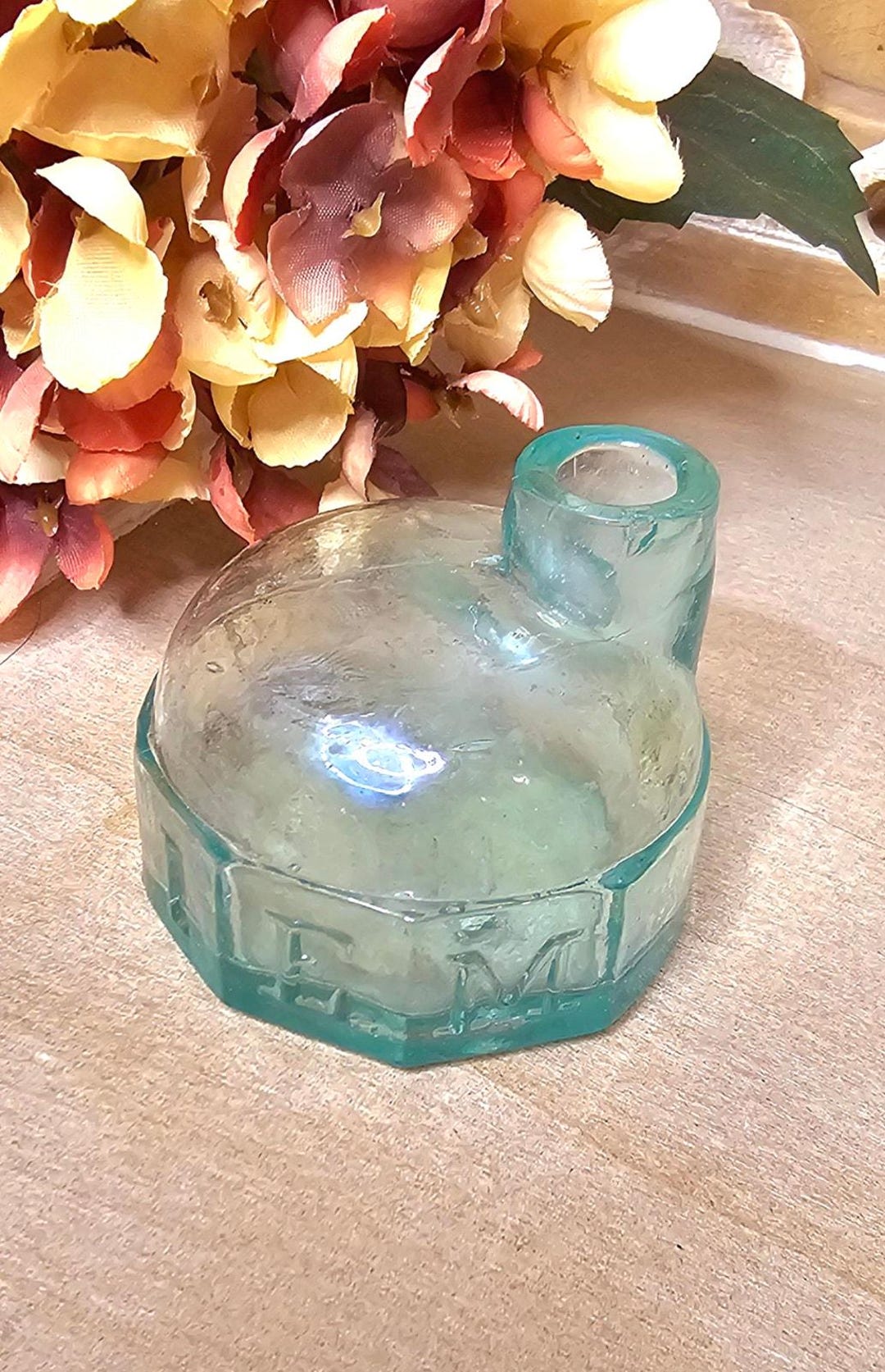 Antique Aqua Igloo/turtle Ink Bottle - Etsy