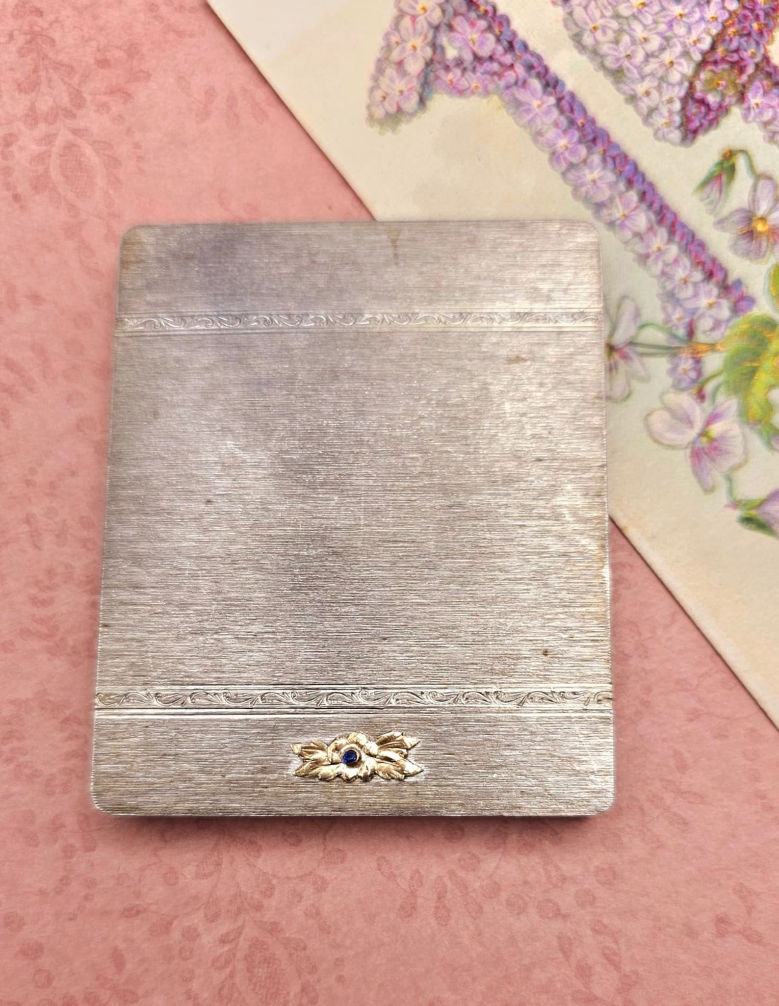 Antique Sterling Silver Compact With Original Puff. RARE FIND - Etsy