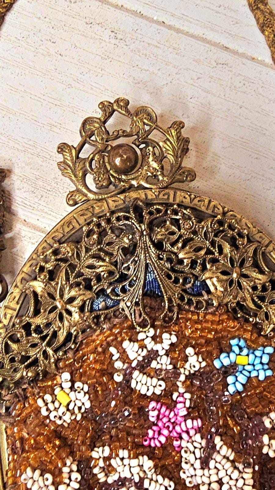 Rare Antique Filigree Small Beaded Purse - Etsy