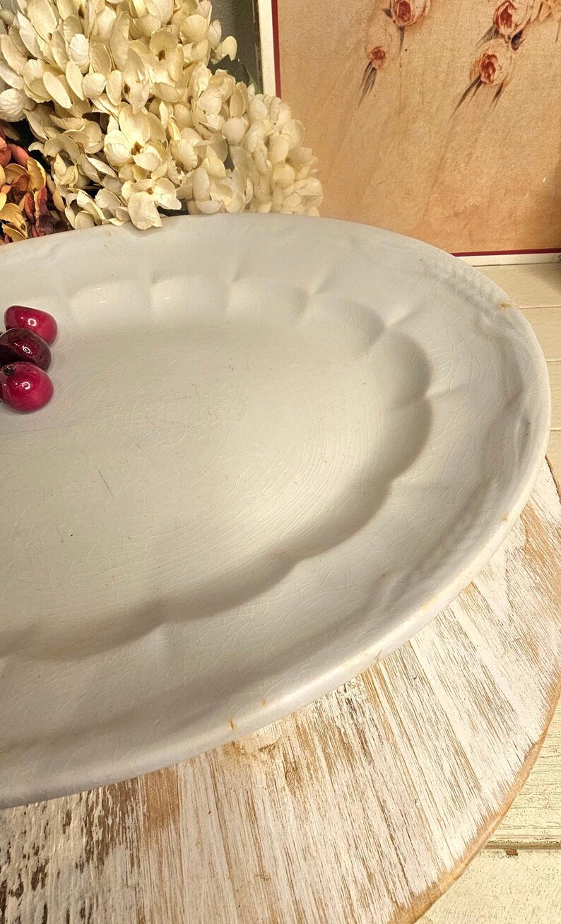 Antique English Ironstone Wheat Platter - Etsy