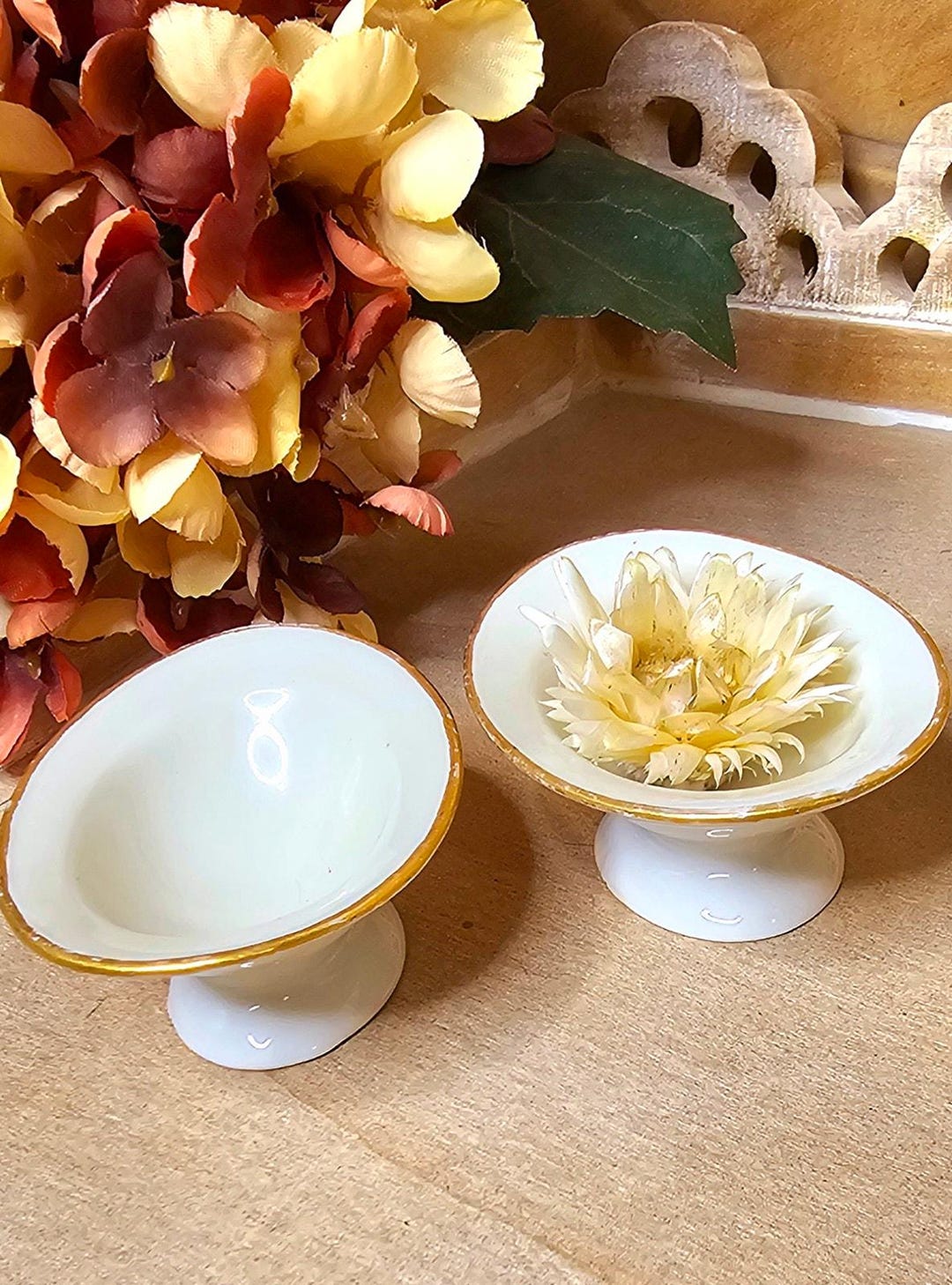 Antique Pedestal Salt Cellars - Set of 2 - Etsy