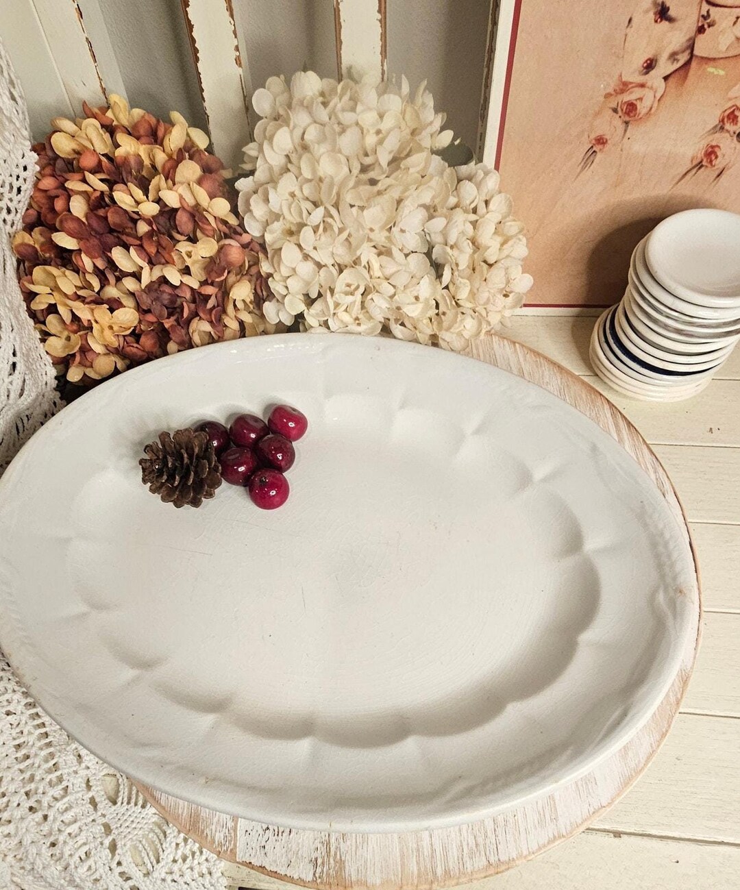 Antique English Ironstone Wheat Platter - Etsy