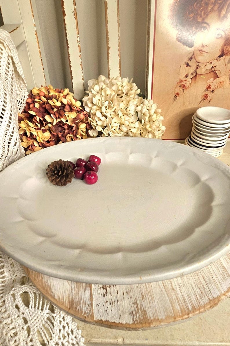 Antique English Ironstone Wheat Platter - Etsy