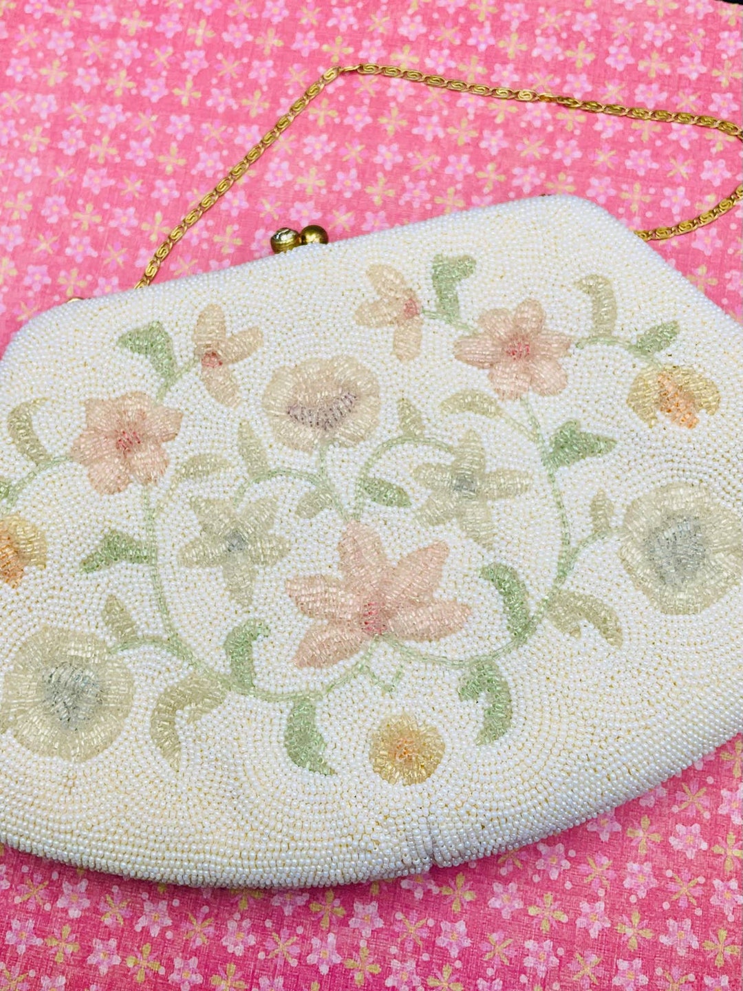 Vintage Micro Beaded Floral Magid Purse - Etsy