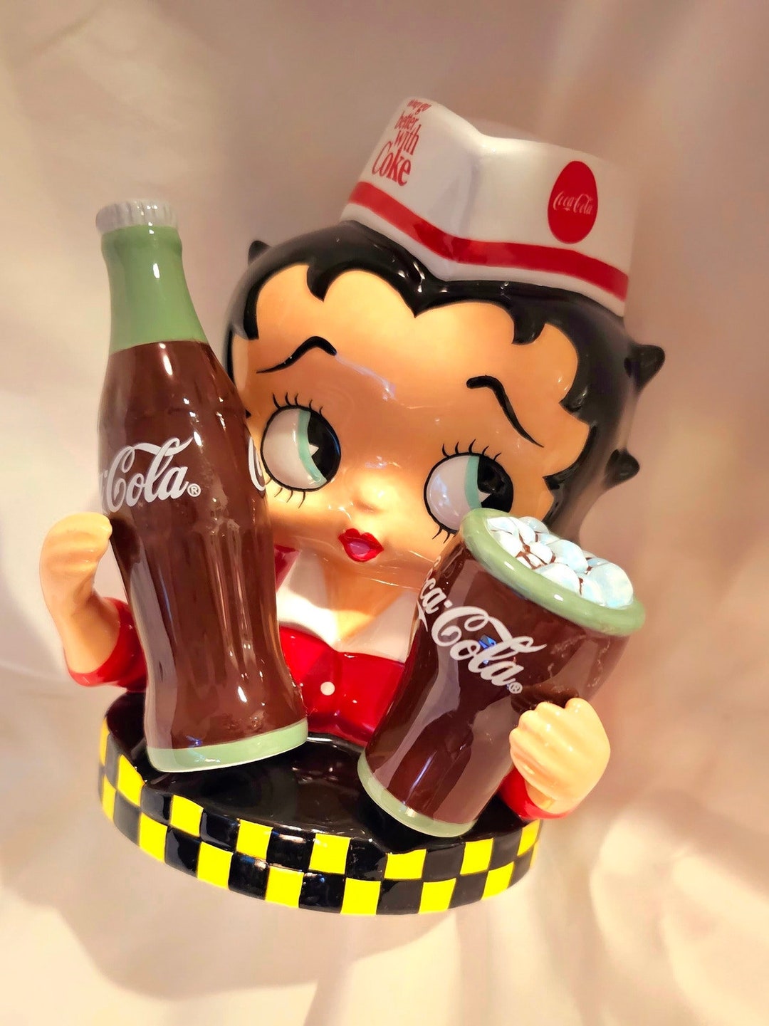 Vintage Coca Cola Betty Boop Soda Jerk Salt and Pepper Shakers - Etsy