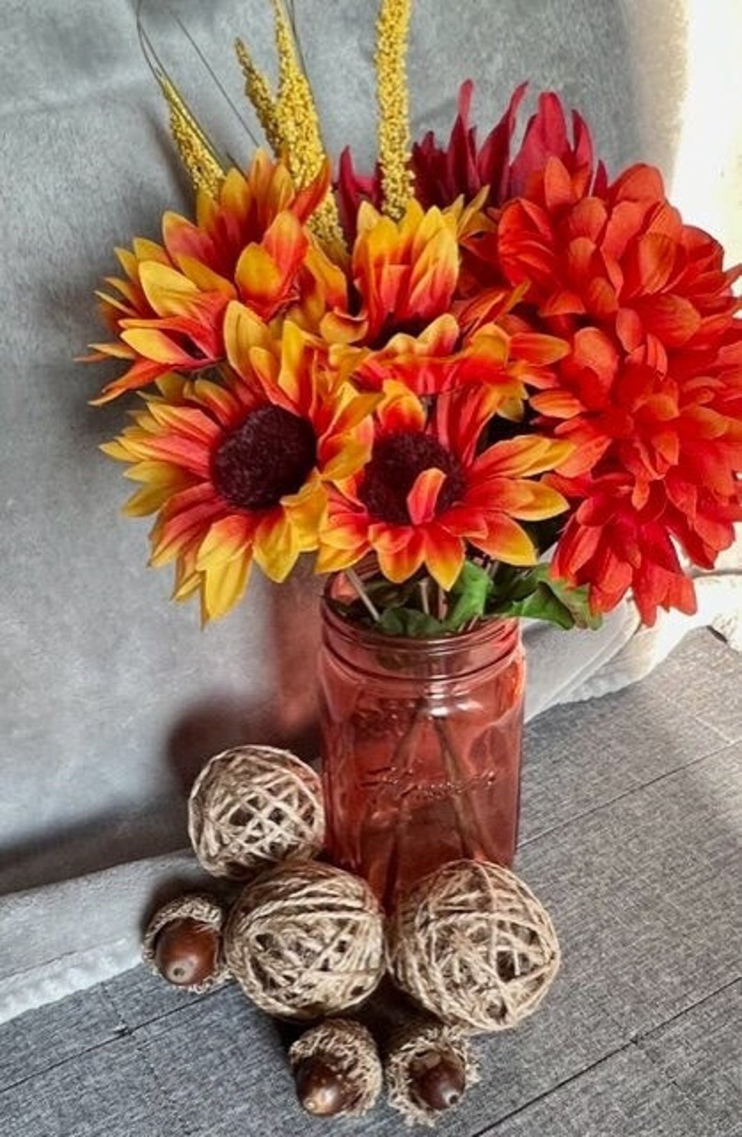 Handmade Jute Twine Ball Rustic Fall Holiday Ornaments Decoration - Etsy