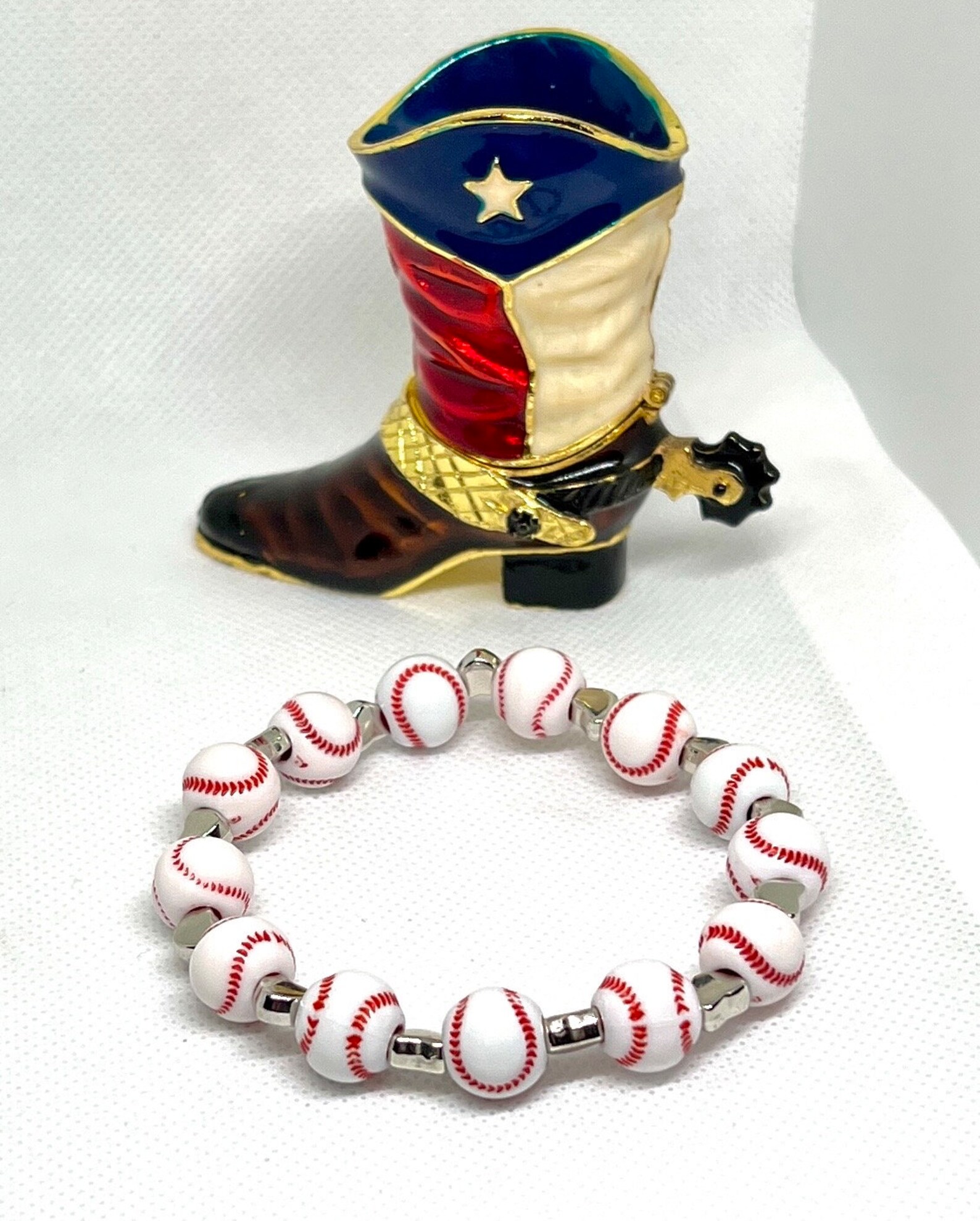 Texas Rangers Baseball and Independence Day Bead Bracelets - Etsy