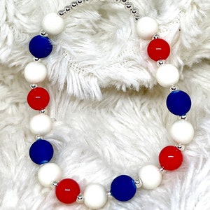 Texas Rangers Baseball and Independence Day Bead Bracelets - Etsy