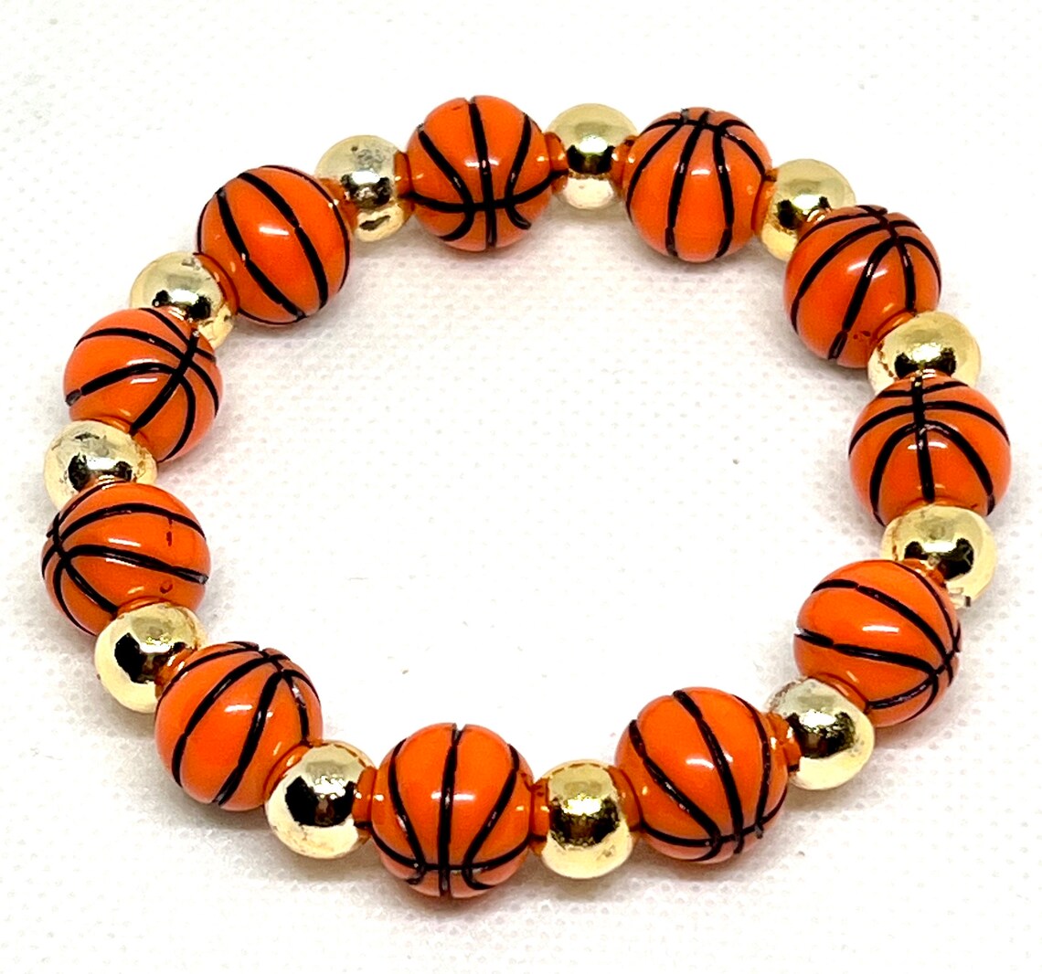 Handmade Fashion Basketball Bead Bracelet - Etsy