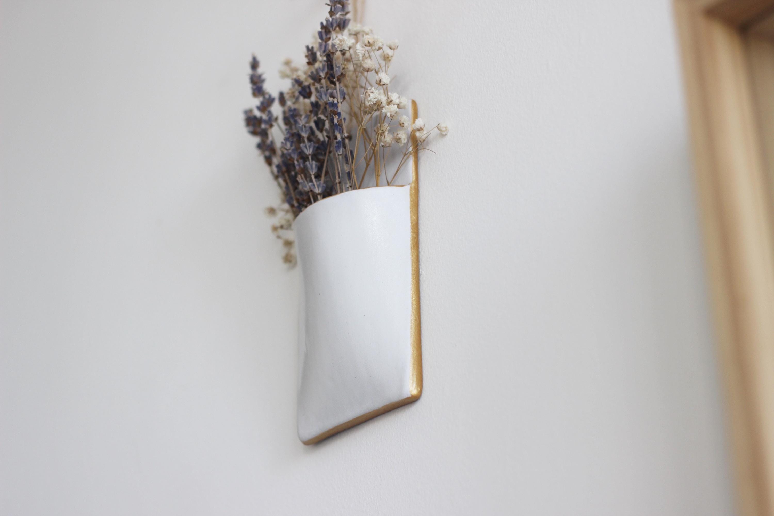 Handmade Ceramic Pocket for Dry Flowers | Clay Wall Hanging - Etsy