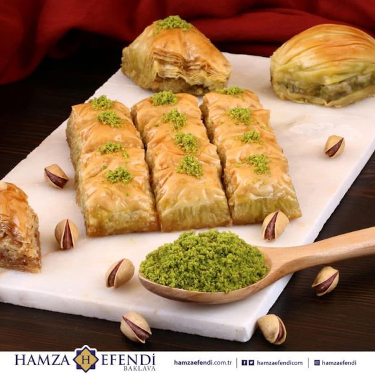 Baklava, Turkish Dry Baklava With Pistachio, Turkish Pistachio Baklava ...