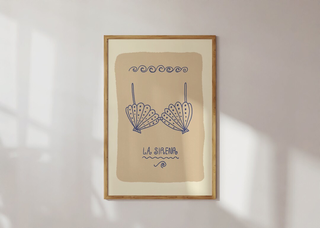 Poster La Sirena, Italian Mermaid - Etsy