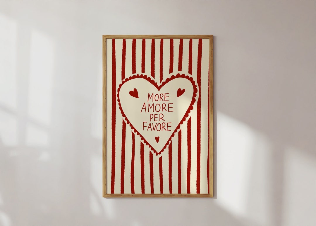 Poster More Amore per Favore Art Print - Etsy