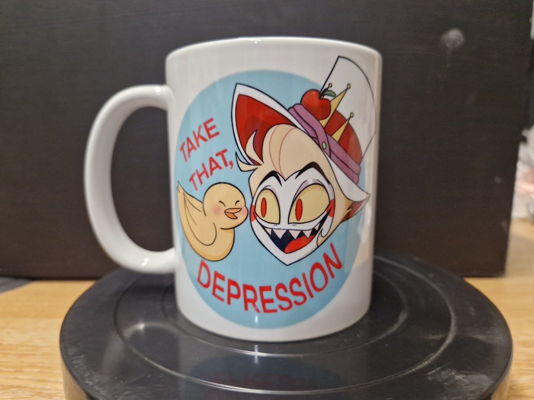 Lucifer Hazbin Hotel Mug Take That Depression - Etsy