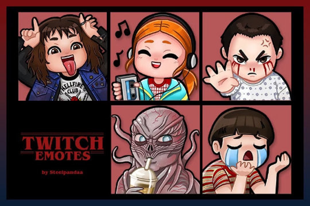 Stranger Things Inspired Twitch Emotes for Stream, Discord, Youtube ...