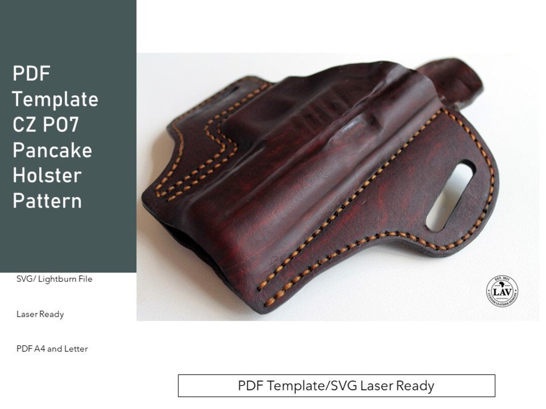PDF Template CZ PO7 Pancake Holster Pattern /SVG - Etsy