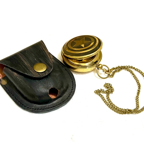 Brass Button Compass - Etsy