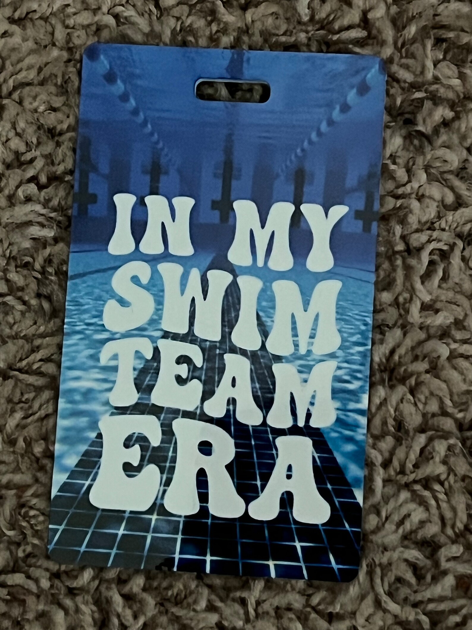 PERSONALIZED SWIM Bag TAG. in My Swim Team Era With Pool. - Etsy