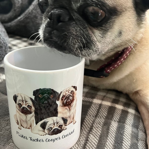 Pug Mugs - Etsy