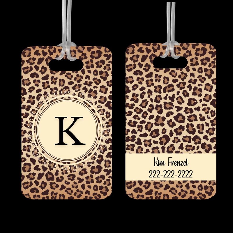 Monogram Luggage Tag - Etsy