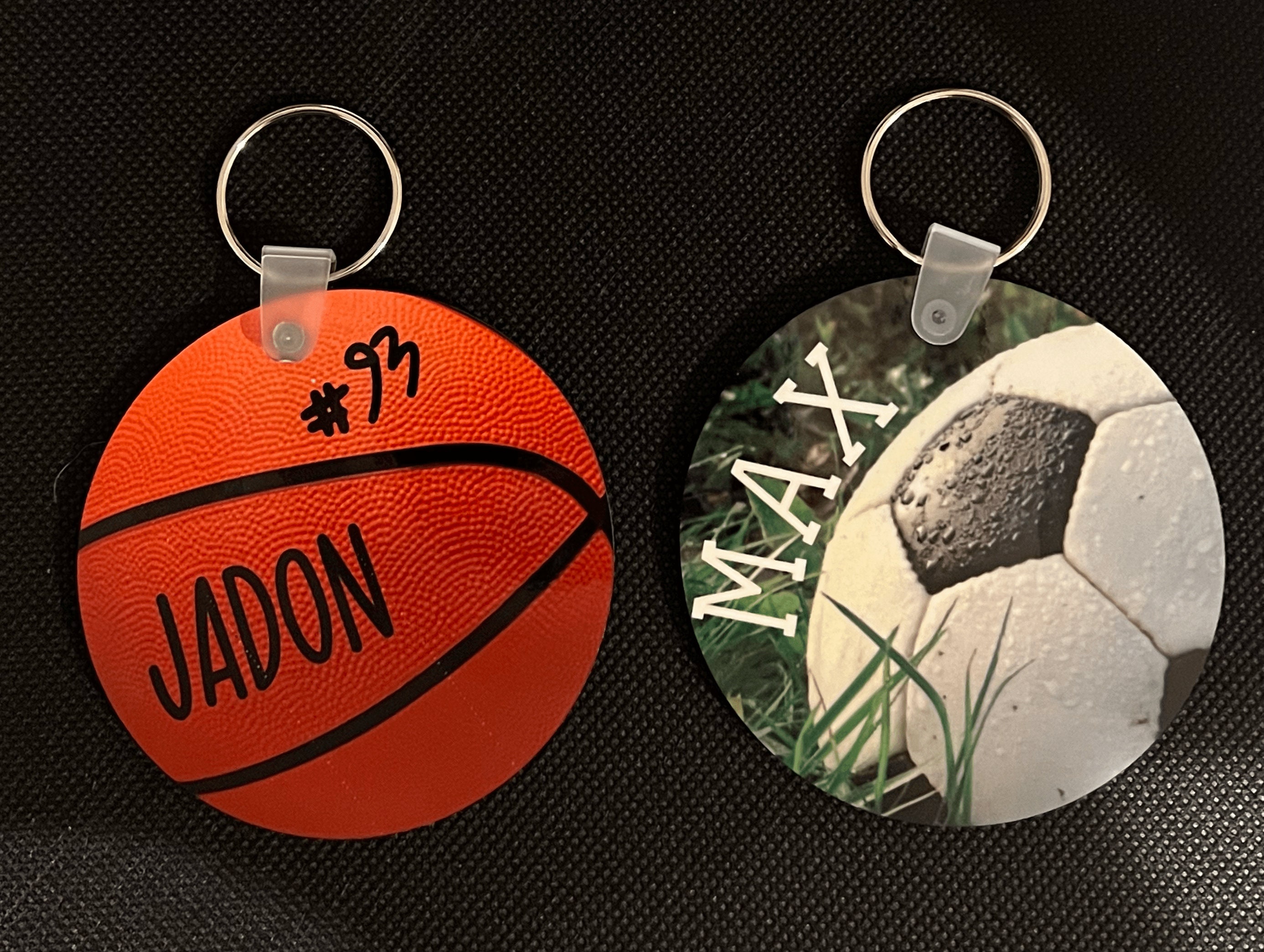 Personalized Sports Backpack/ Bag Tag. Soccer, Basketball, Baseball ...