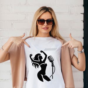 Singing Silhouettes SVG, Female and Male Singers, Dancing and Singing ...