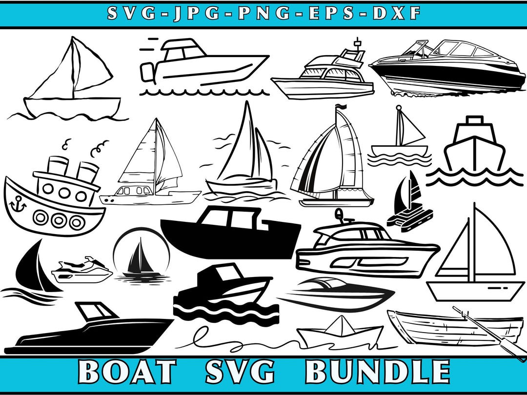 Boat SVG Bundle,high Quality Boat Svg Bundle,speedboat Svg,cruise Ship ...
