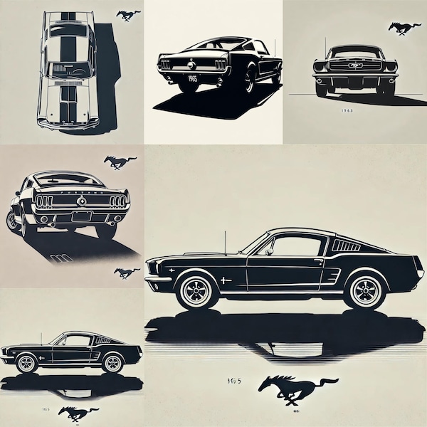 Ford Mustang Clipart - Etsy