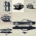 1965 Ford Mustang Silhouette SVG | Iconic Grille & Headlights | Classic ...