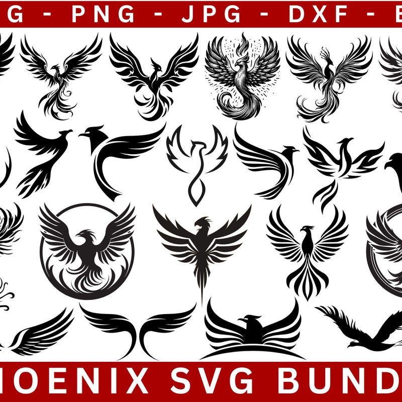 Phoenix Bird Coloring - Etsy