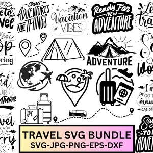 Travel Svg Bundle, Traveling Svg, Travel Quotes Svg, Adventure Svg ...