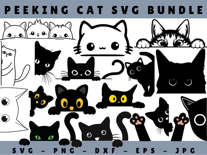 Peeking Cat Svg,cat PNG Bundle,kitten Svg,cute Cat Svg,animal Svg,cat ...