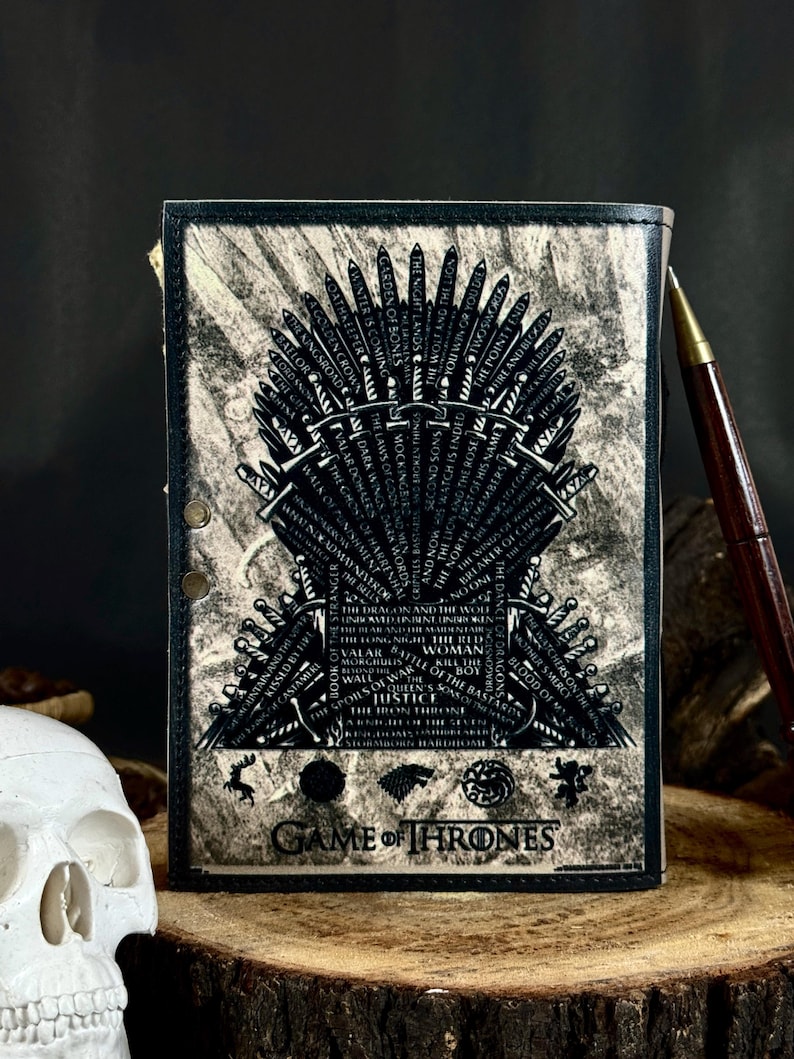 Game of Thrones Leather Journal Iron Sword Thrones Grimoire Book of ...